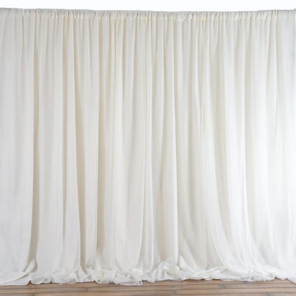 16′ Ivory Satin Tall Backdrop | I Do Events